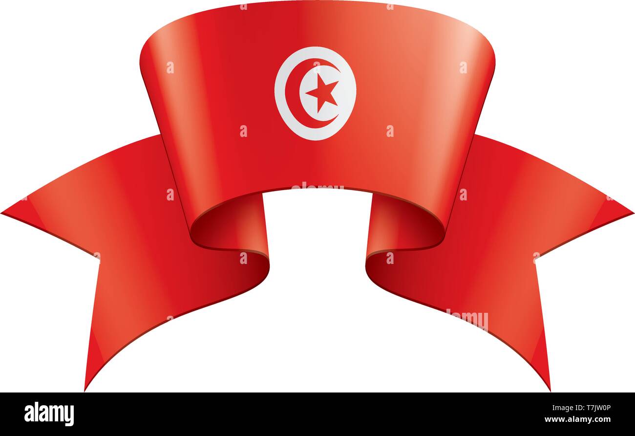 Tunisia flag, vector illustration on a white background Stock Vector ...