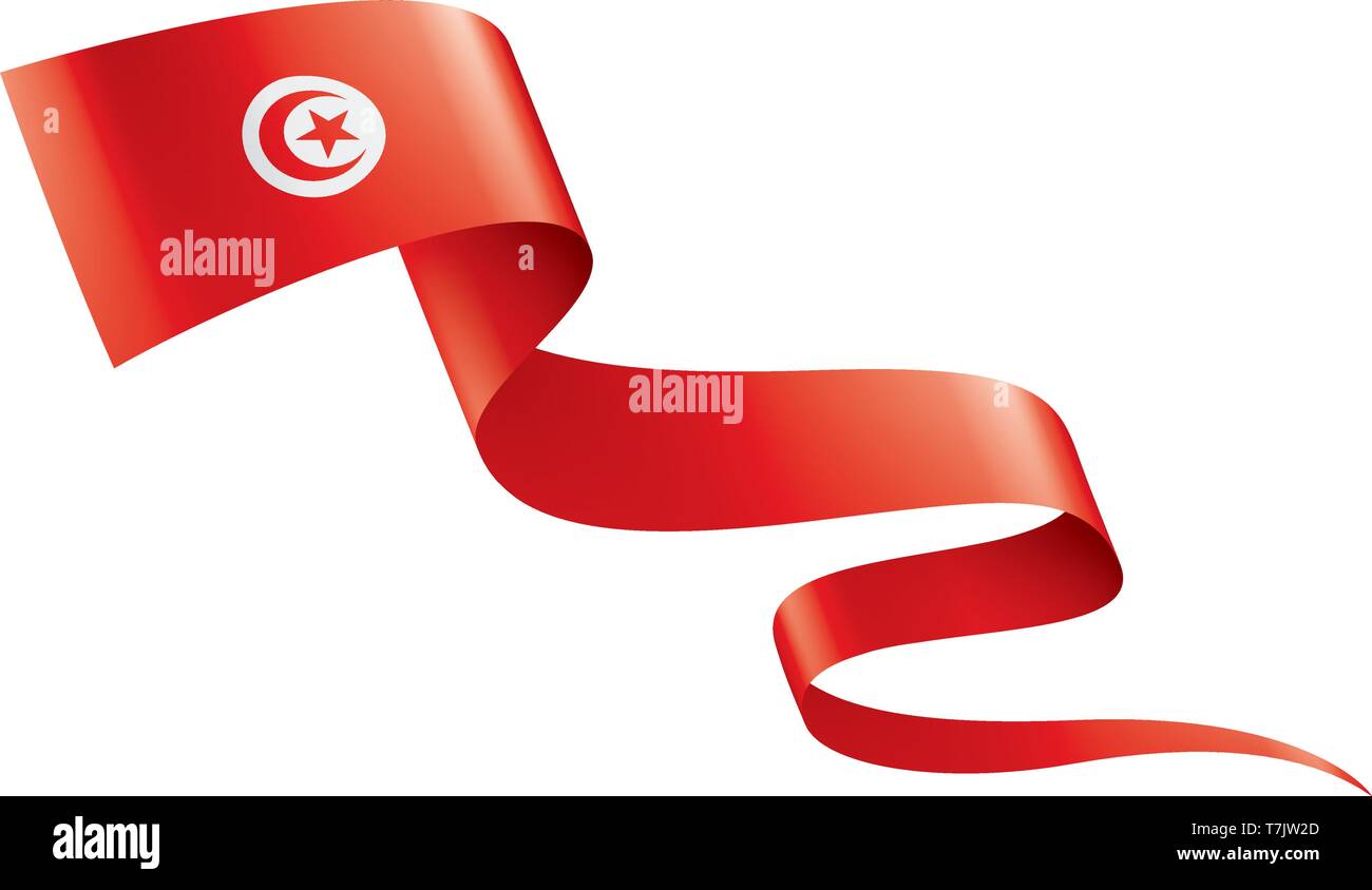 Tunisia flag, vector illustration on a white background Stock Vector ...