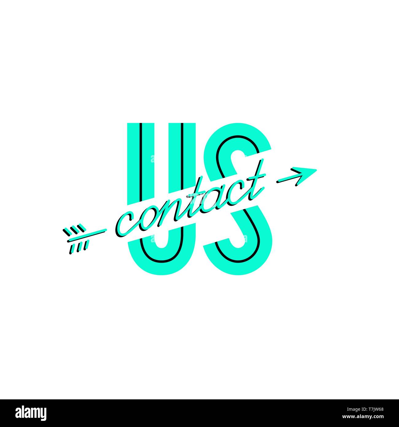 Set contact us icon Stock Vector Images - Alamy