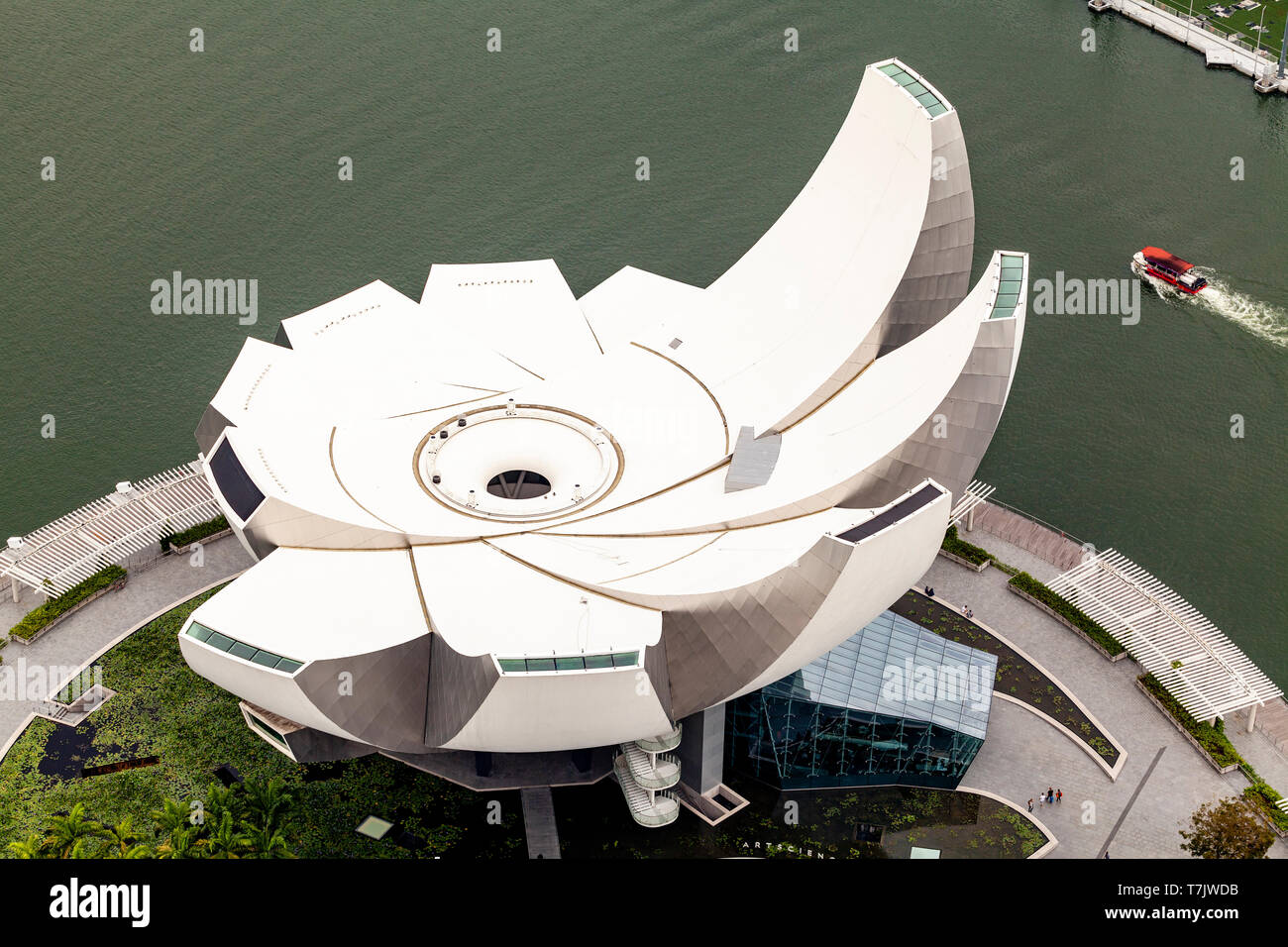 An Aerial View Of The ArtScience Museum, Singapore, South East Asia ...