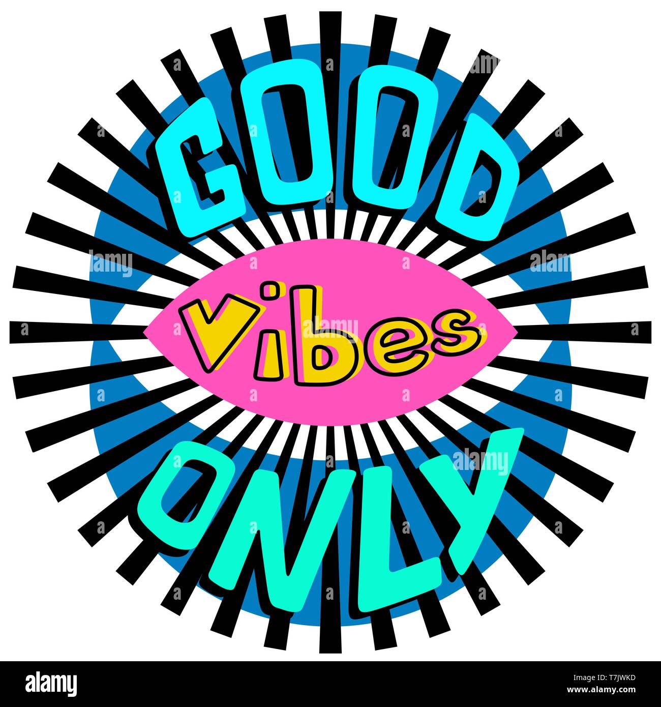 Good vibes only vector lettering card. Hand drawn illustration phrase ... Good vibes only vector lettering card. Hand drawn illustration phrase ...