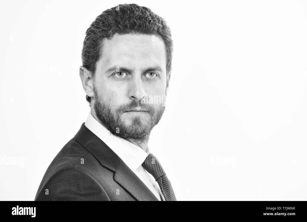 Business man serious entrepreneur. Handsome office worker. Make ...