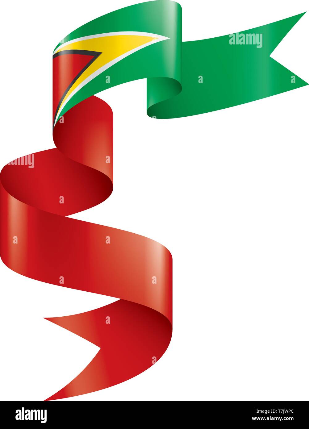 Guyana flag, vector illustration on a white background Stock Vector ...