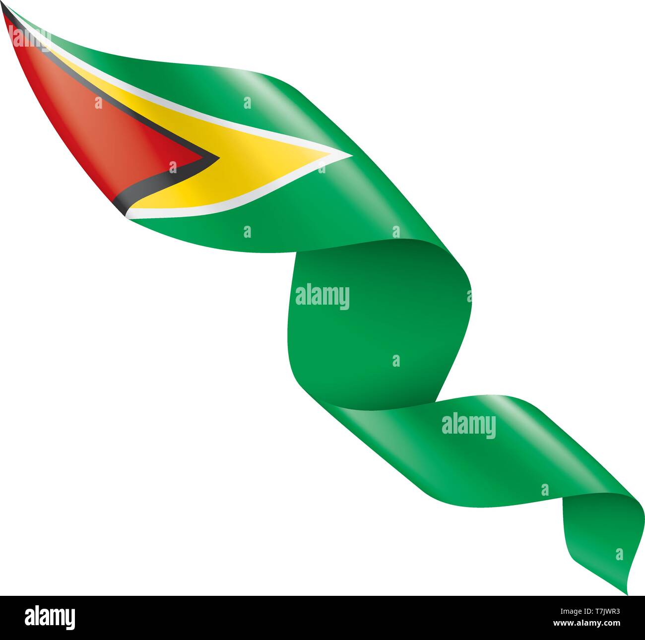 Guyana flag, vector illustration on a white background Stock Vector ...