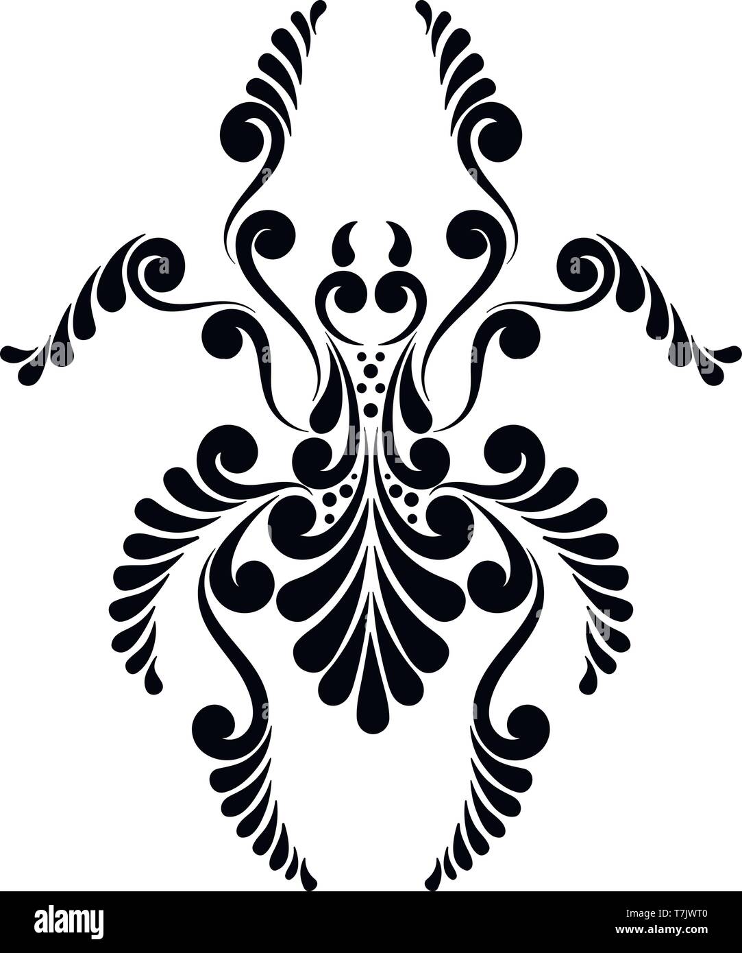 Spider stylized hand drawing. Original tattoo image Stock Vector Image ...