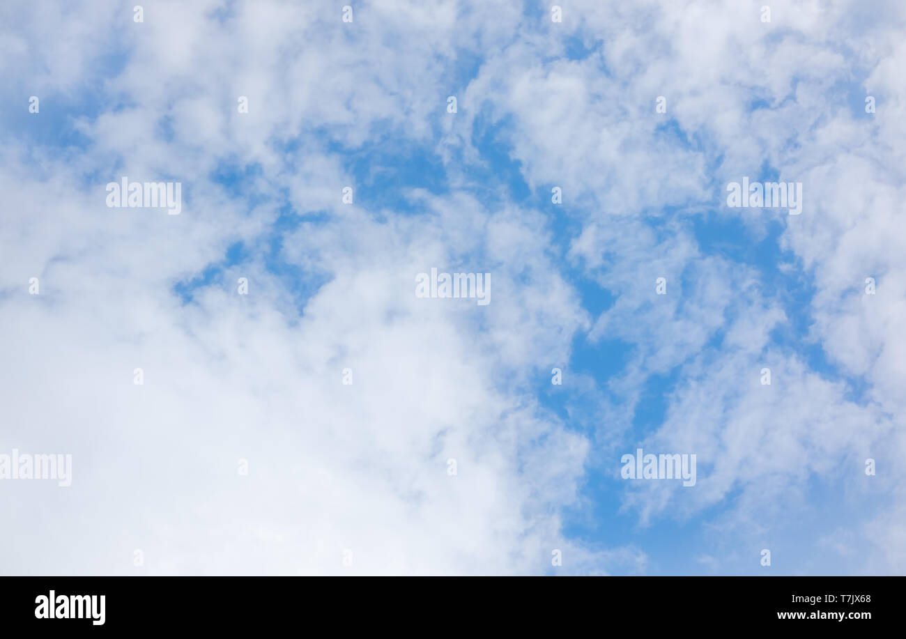 clear blue sky with white clouds on good weather.blue sky on sunlight background.skyscape ...
