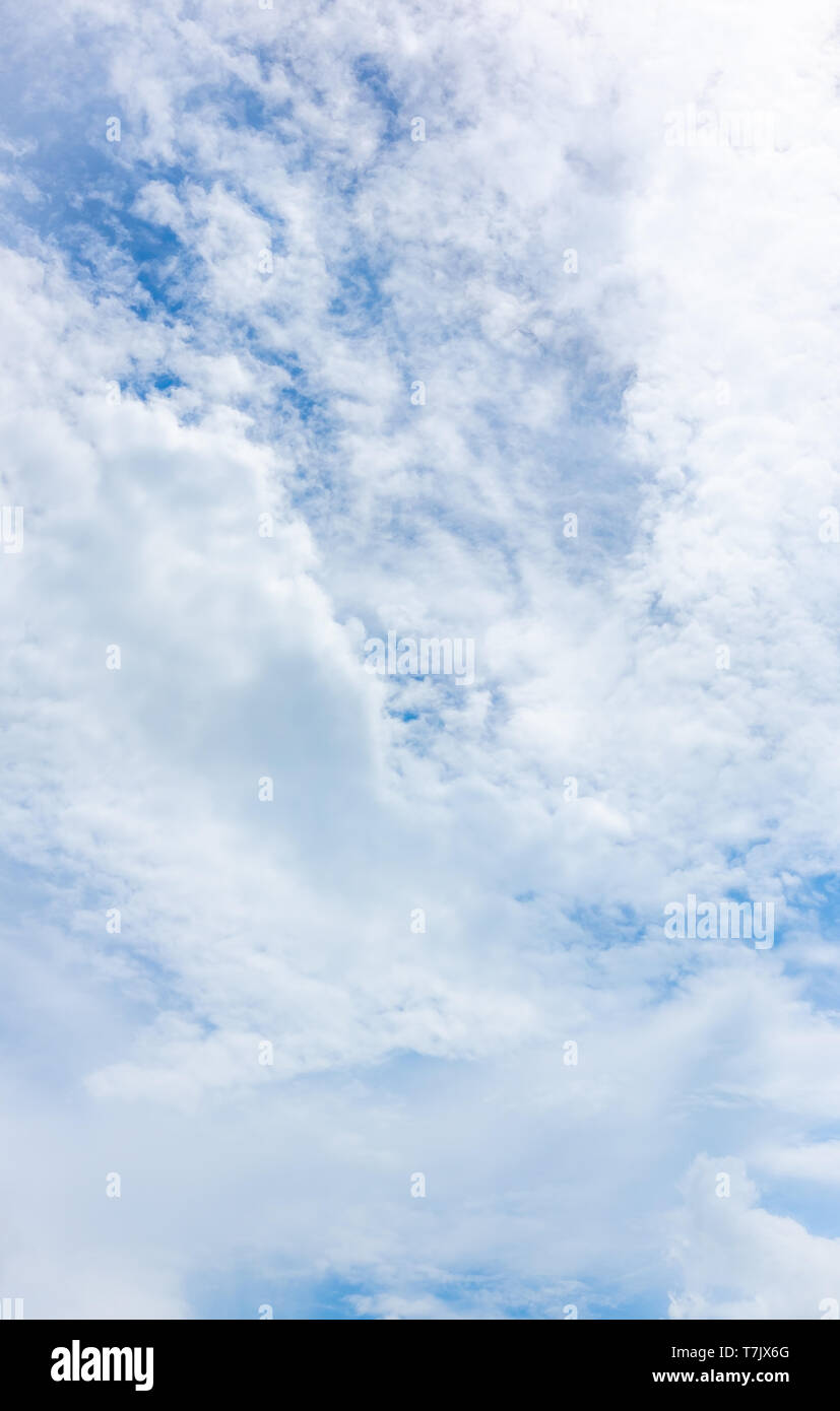 clear blue sky with white clouds on good weather.blue sky on sunlight background.skyscape ...