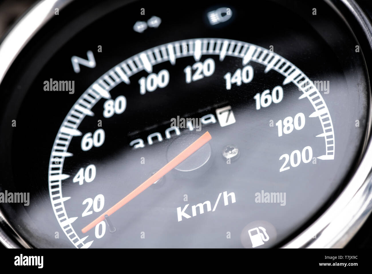 classic motorcycle mileage (dashboard , mileage) in white and black ...