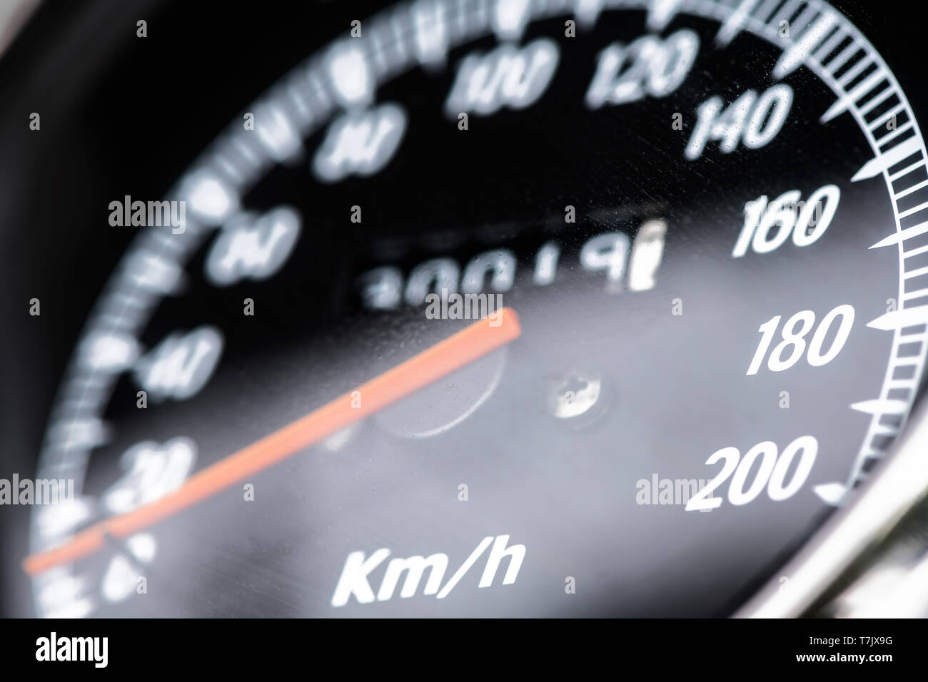 classic motorcycle mileage (dashboard , mileage) in white and black ...
