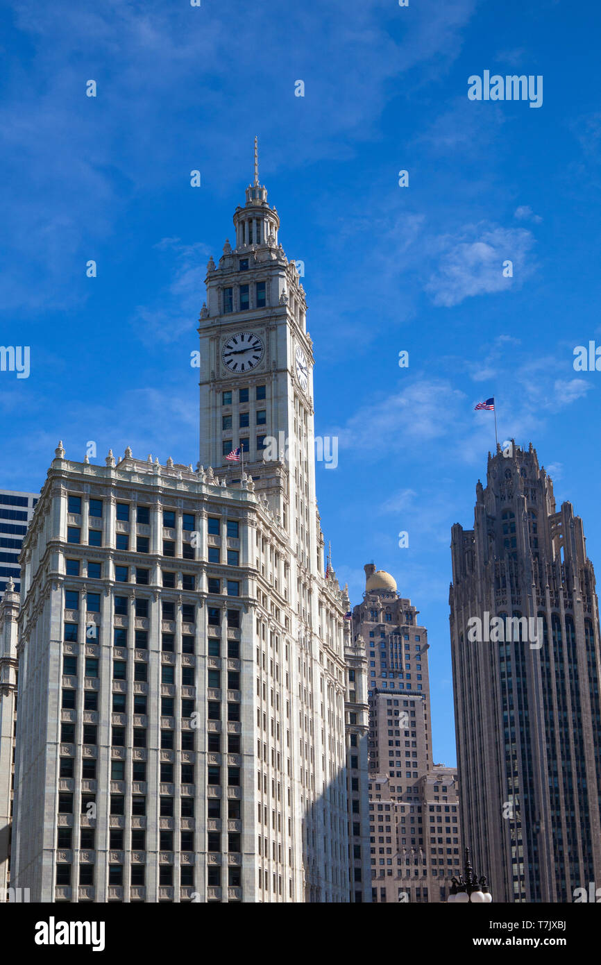 Chicago, IL, USA - July 13,2013: Wrigley building in Chicago on July 13 ...