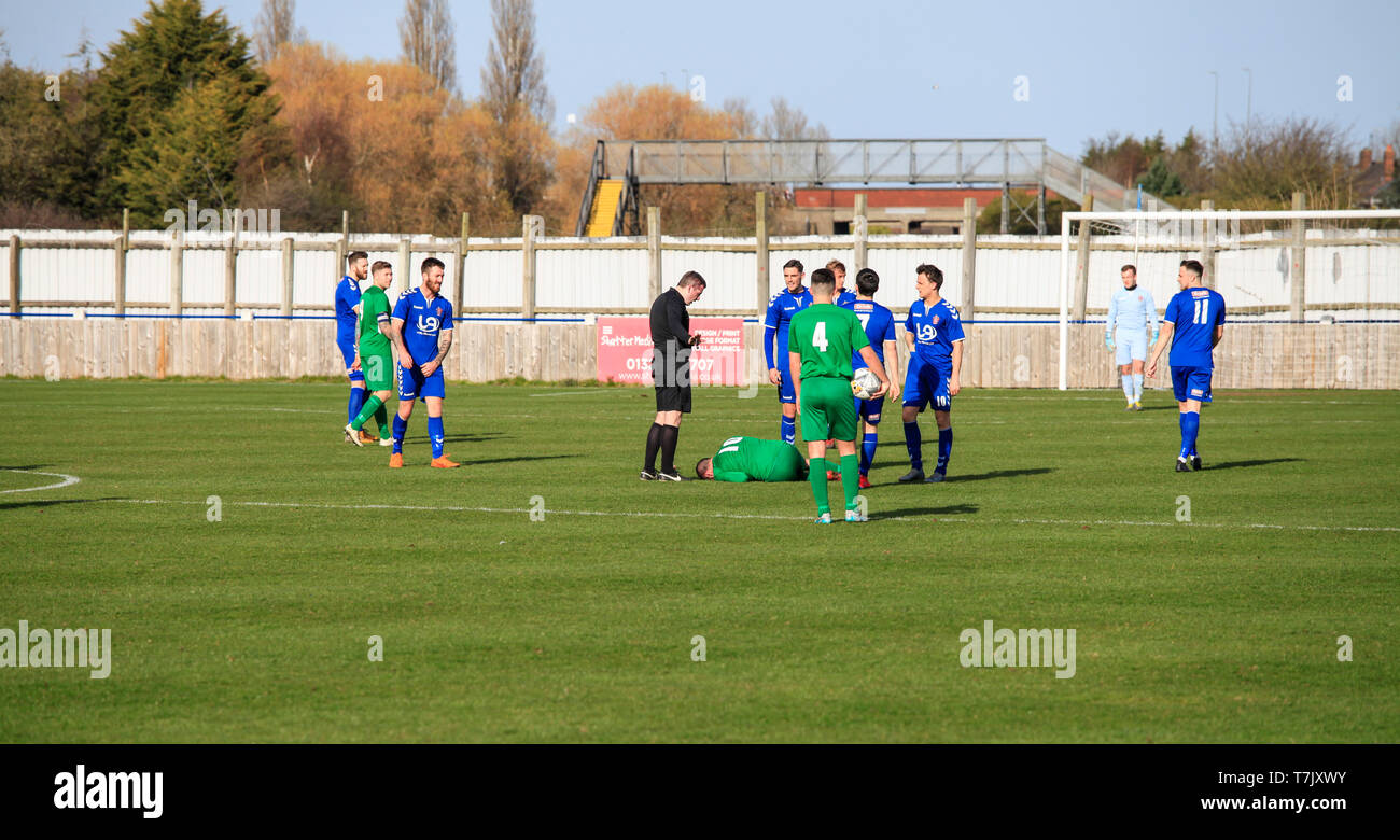 Local amateur football match between Billingham Town and Easington ...