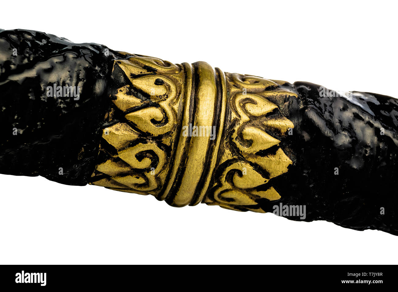 beautiful metal asian traditional sword from thailand isolated on white ...