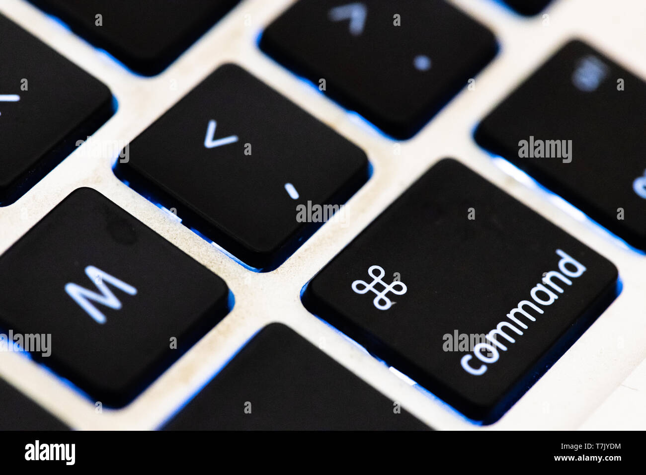 close up flat keyboard laptop for carry and use internet for ...