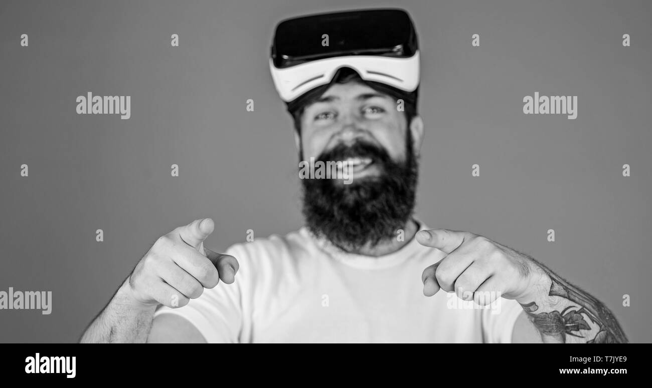 Head mounted display man Black and White Stock Photos & Images - Alamy