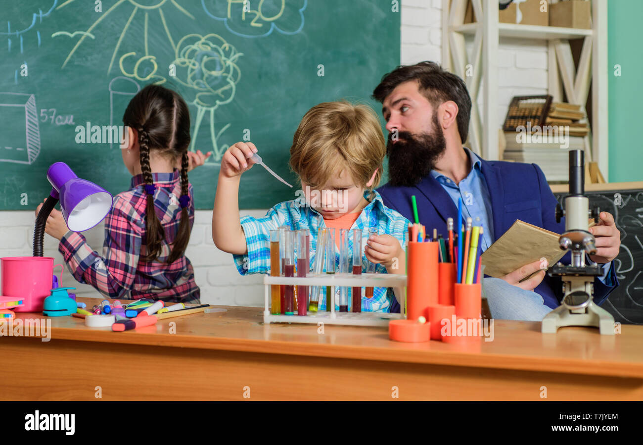 School chemistry laboratory. back to school. Science and education ...