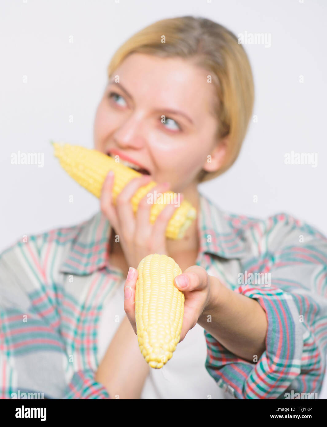 rish harvest. healthy teeth. corn crop. vitamin dieting food. Farming ...