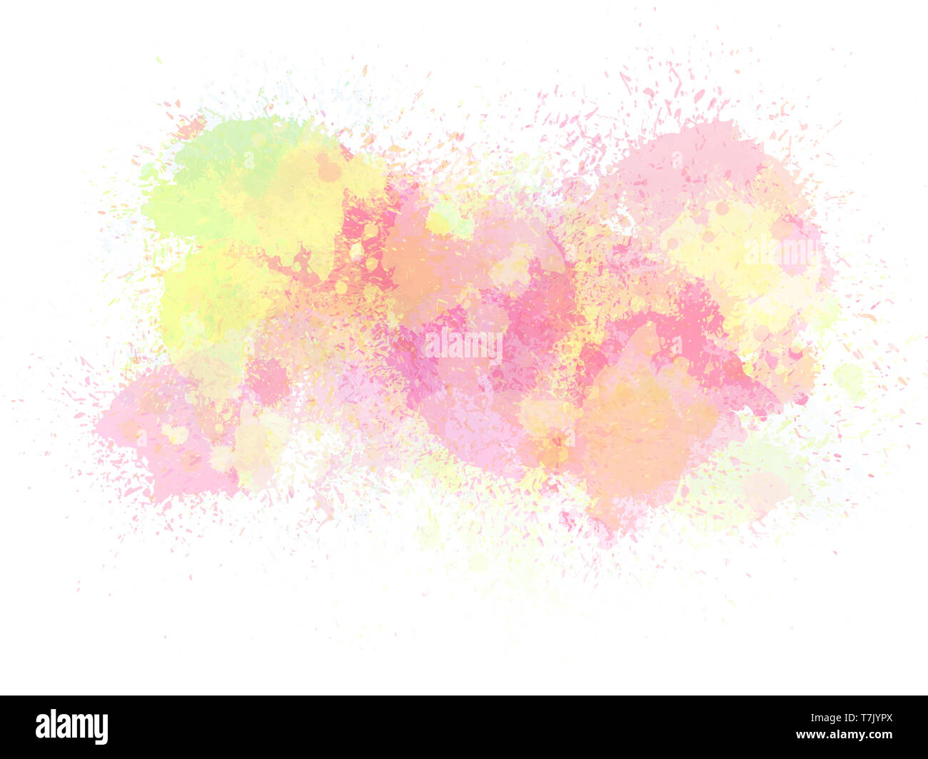 Abstract beautiful Colorful shape watercolor illustration painting ...