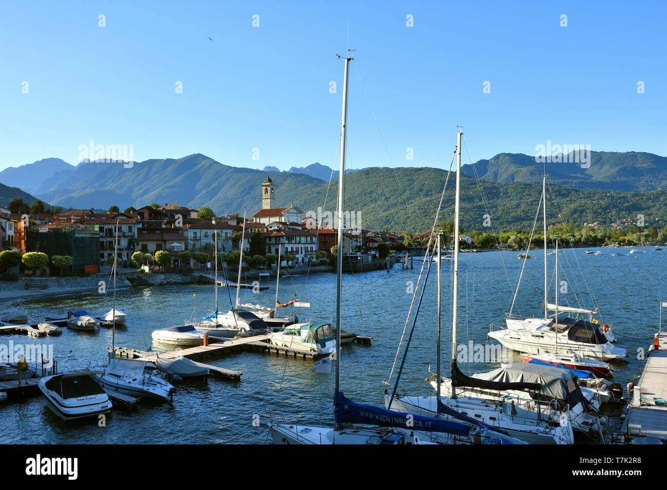 Italy, Piedmont, Stresa, Lake Maggiore (Il Lago Maggiore), Feriolo ...