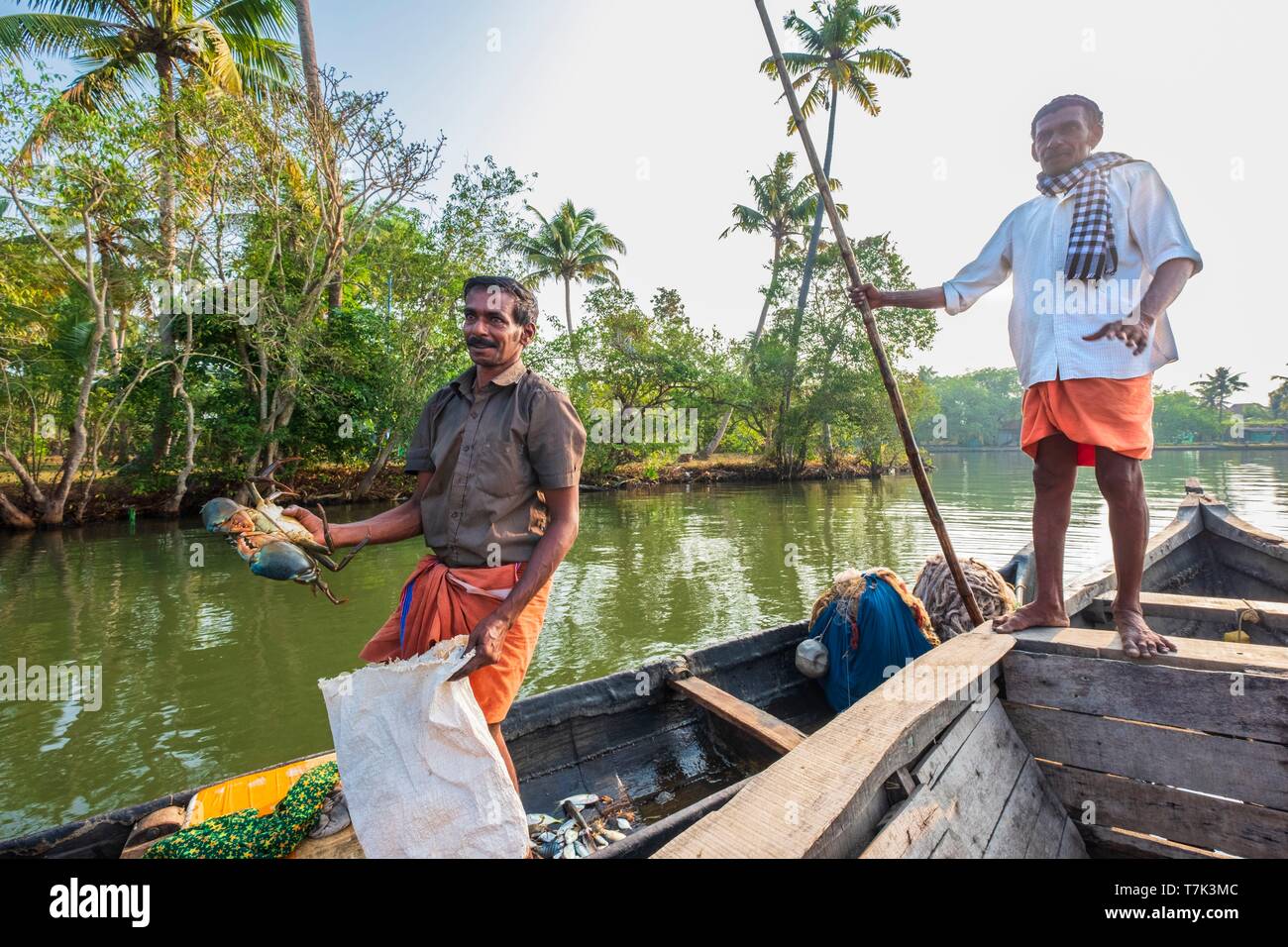 India, state of Kerala, Kollam district, Munroe island or Munroturuttu ...