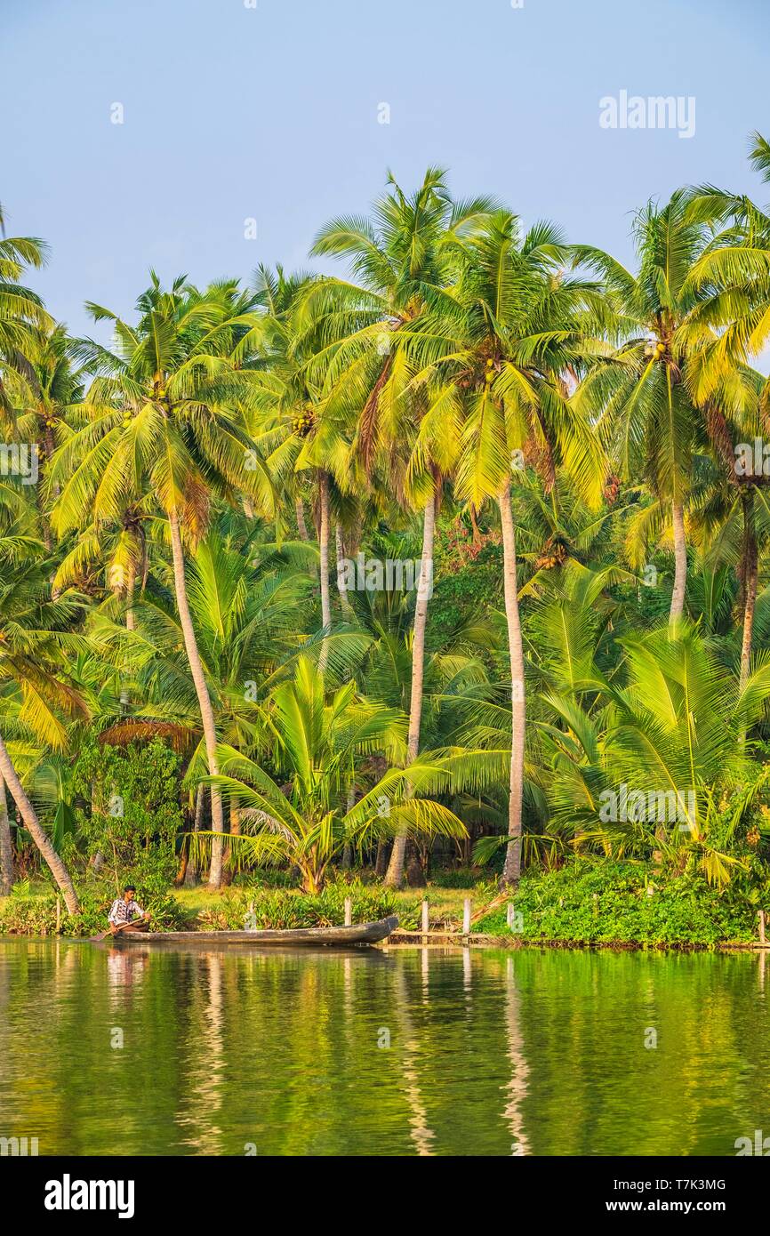 India, state of Kerala, Kollam district, Munroe island or Munroturuttu ...