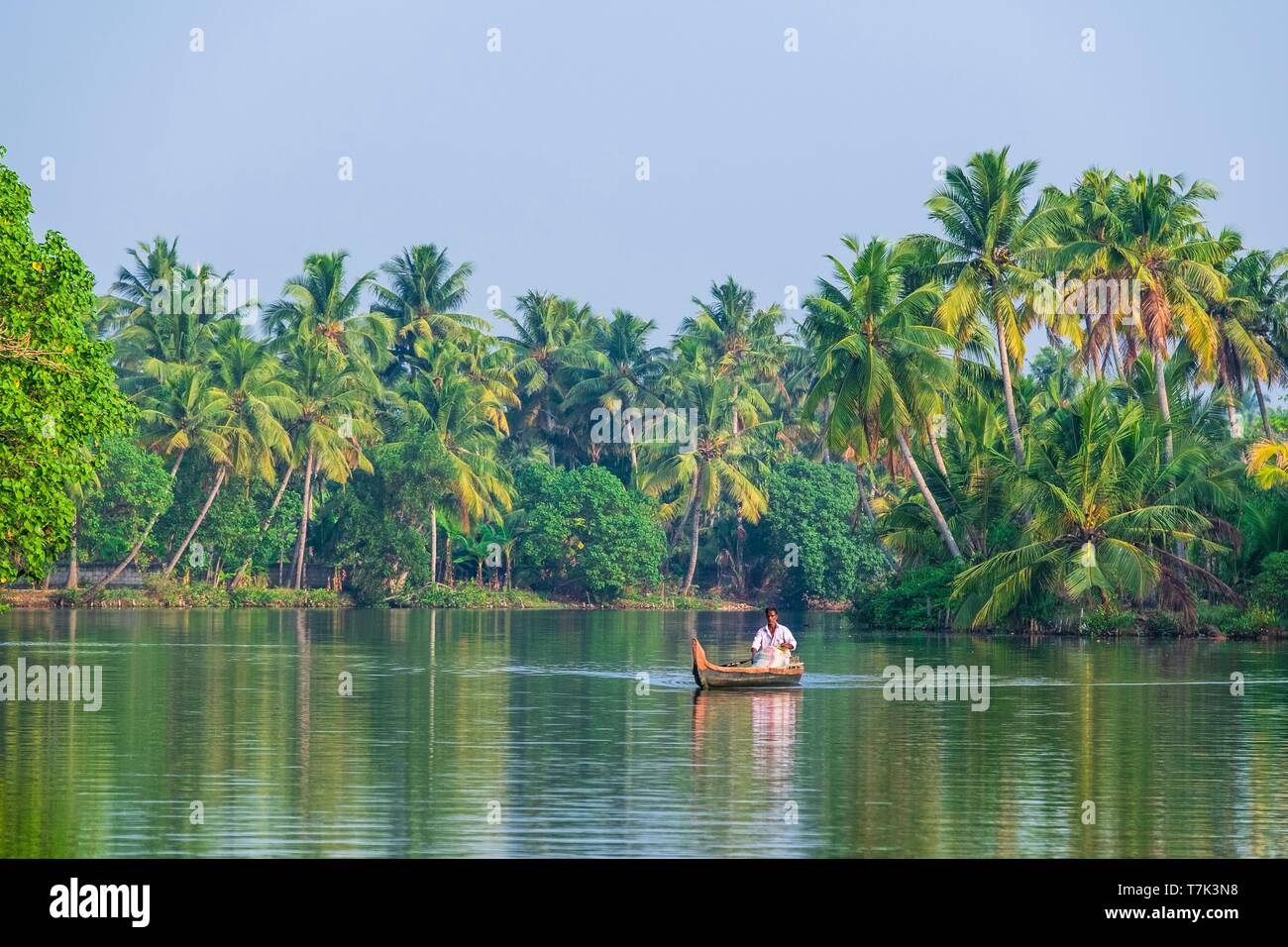 India, state of Kerala, Kollam district, Munroe island or Munroturuttu ...