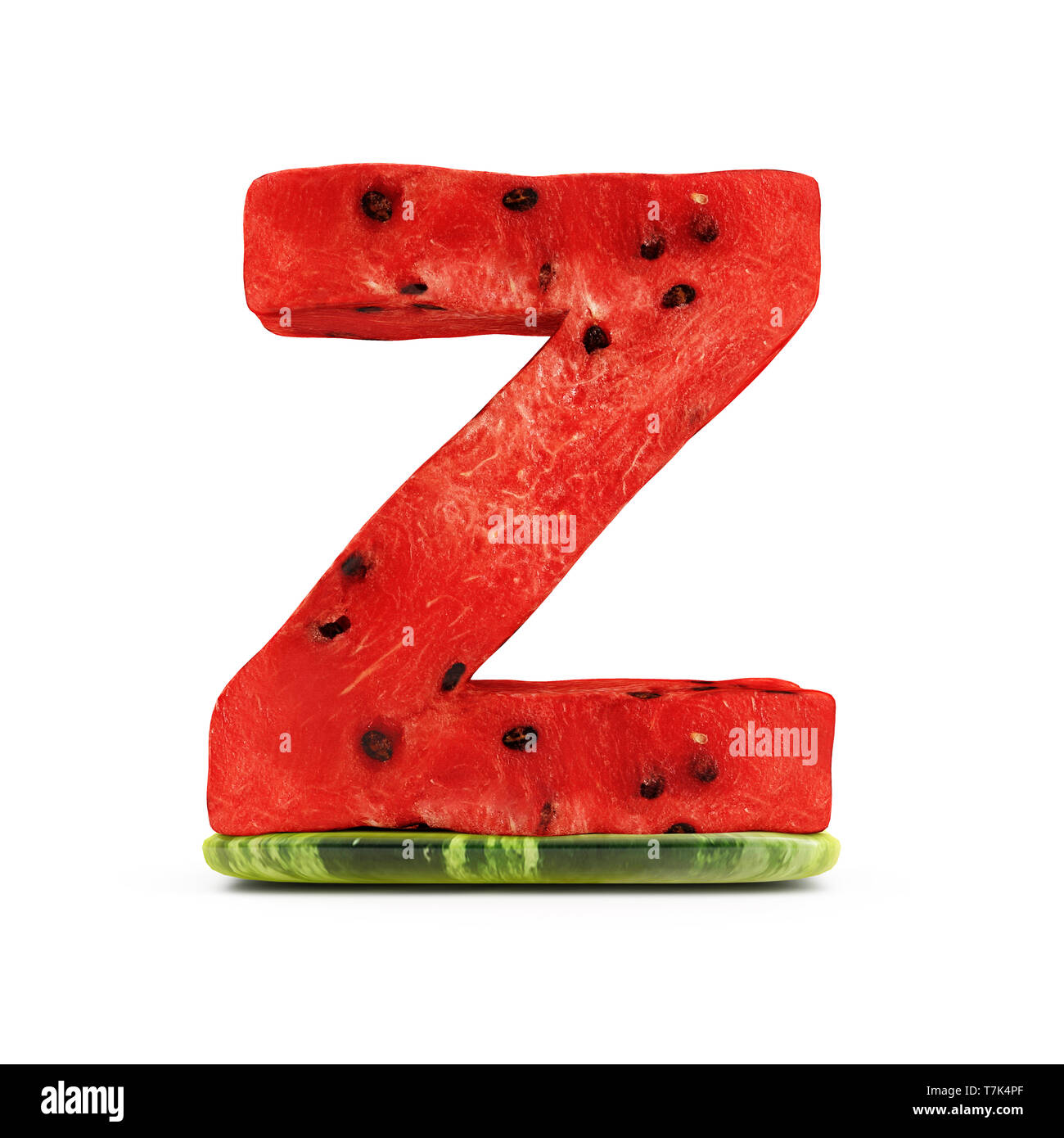 Watermelon Alphabet isolated on white background (Letter Z Stock Photo ...