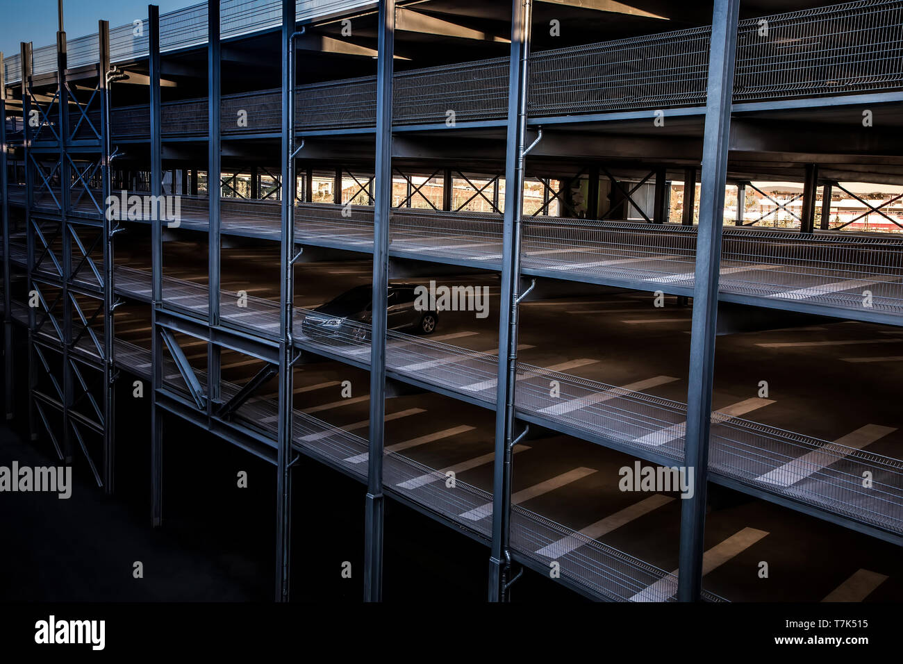 Parking lot railing hi-res stock photography and images - Alamy