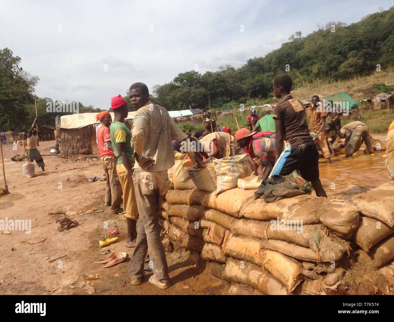 Central Africa Republic workers Stock Photo - Alamy