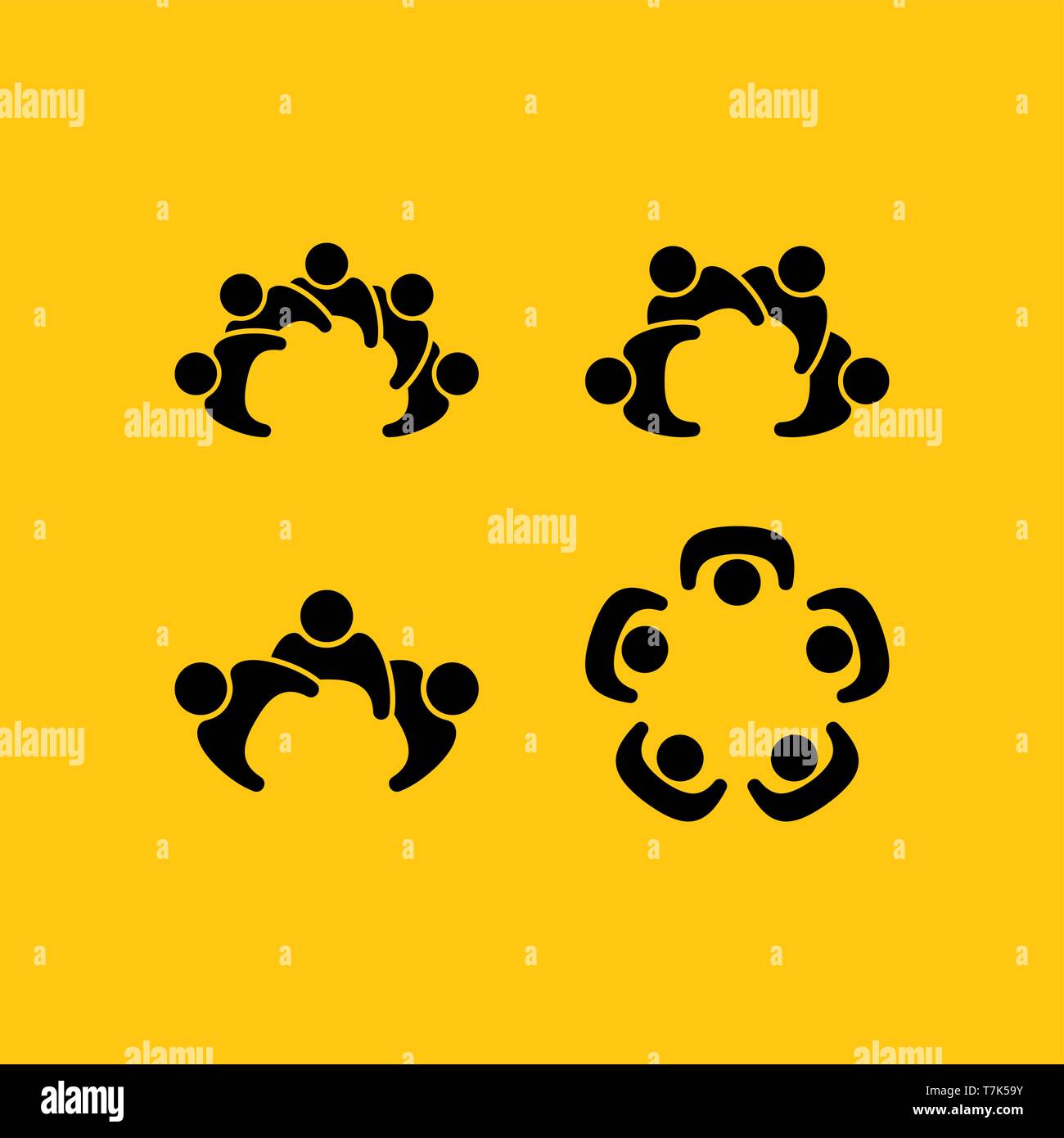 Set of logos depicting unity, community, help and support Stock Vector ...