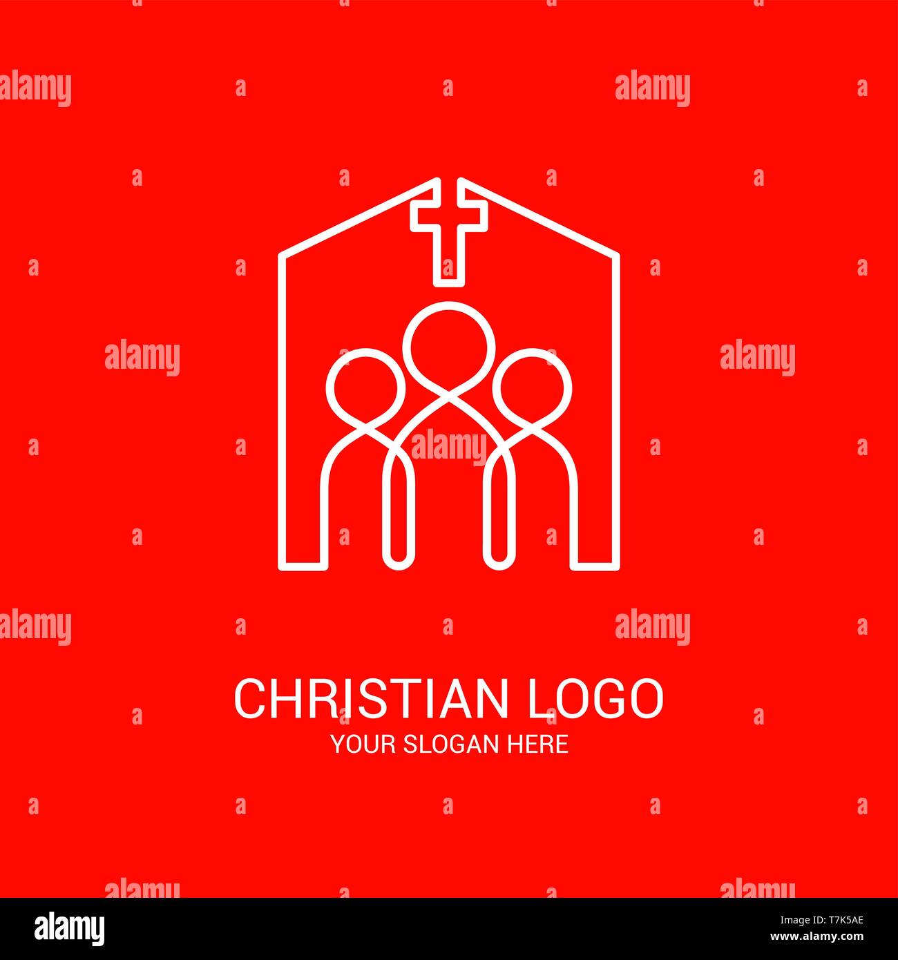 Church logo and biblical symbols. The unity of believers in Jesus ...