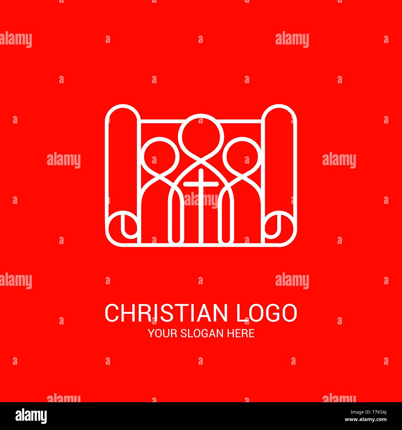 Church logo and biblical symbols. The unity of believers in Jesus ...