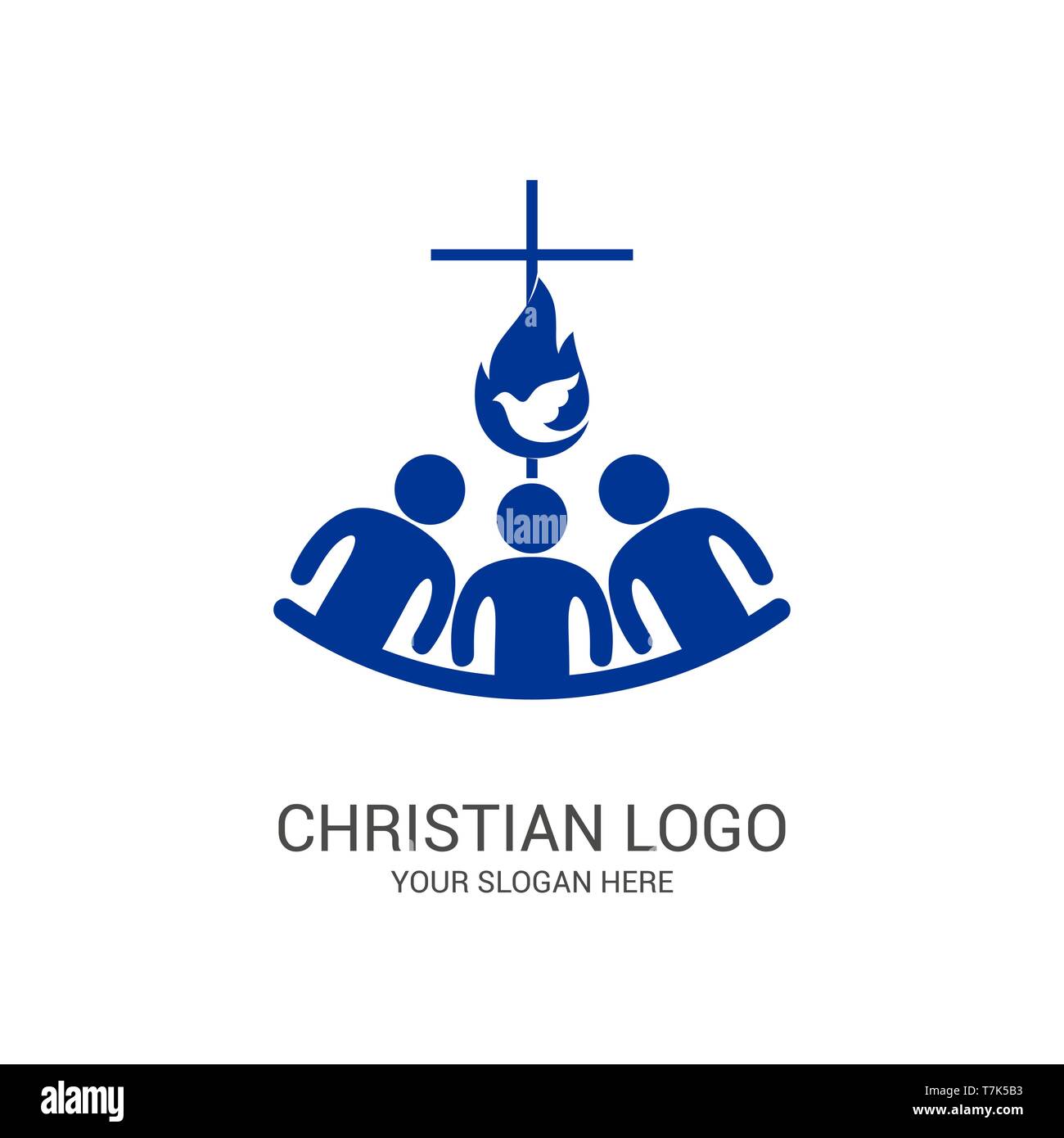 Church logo and biblical symbols. The unity of believers in Jesus ...