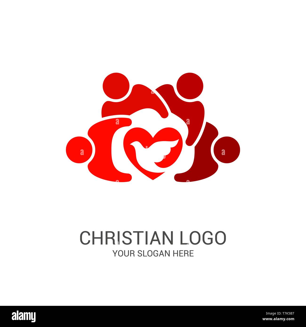 Church logo and biblical symbols. The unity of believers in Jesus ...