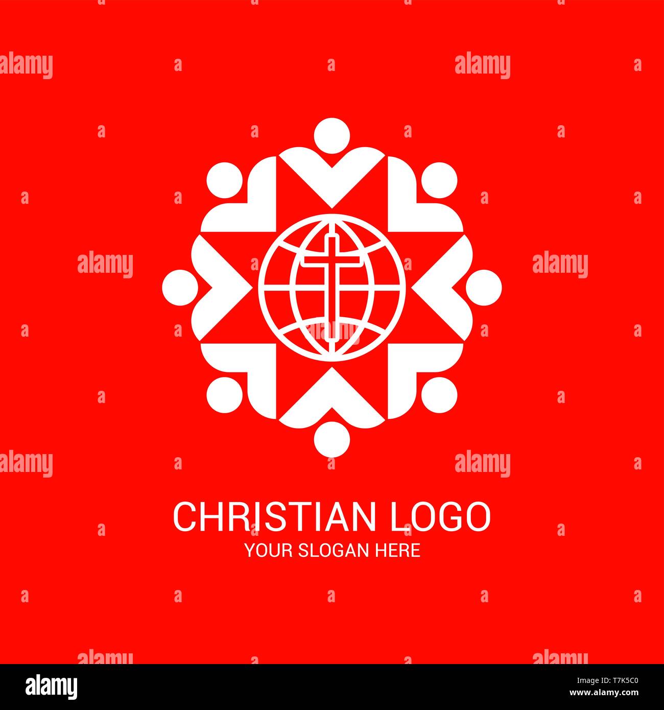 Church logo and biblical symbols. The unity of believers in Jesus ...