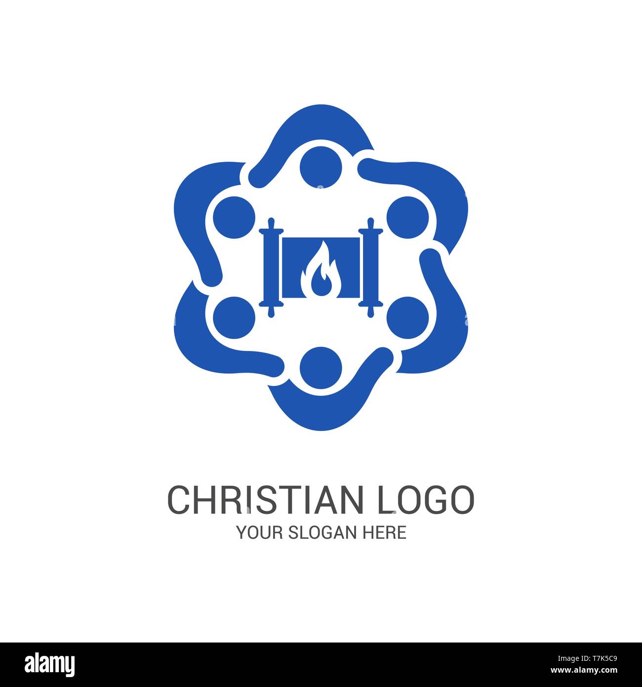 Church logo and biblical symbols. The unity of believers in Jesus ...