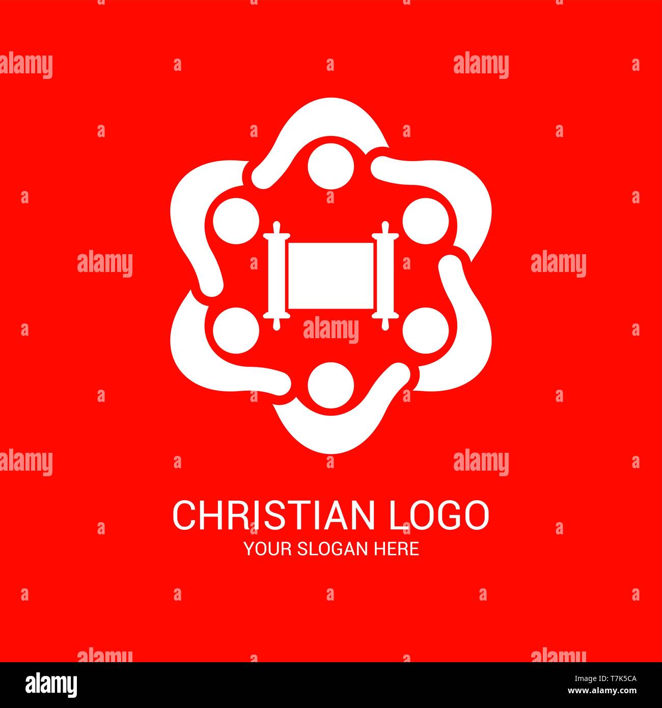 Church logo and biblical symbols. The unity of believers in Jesus ...