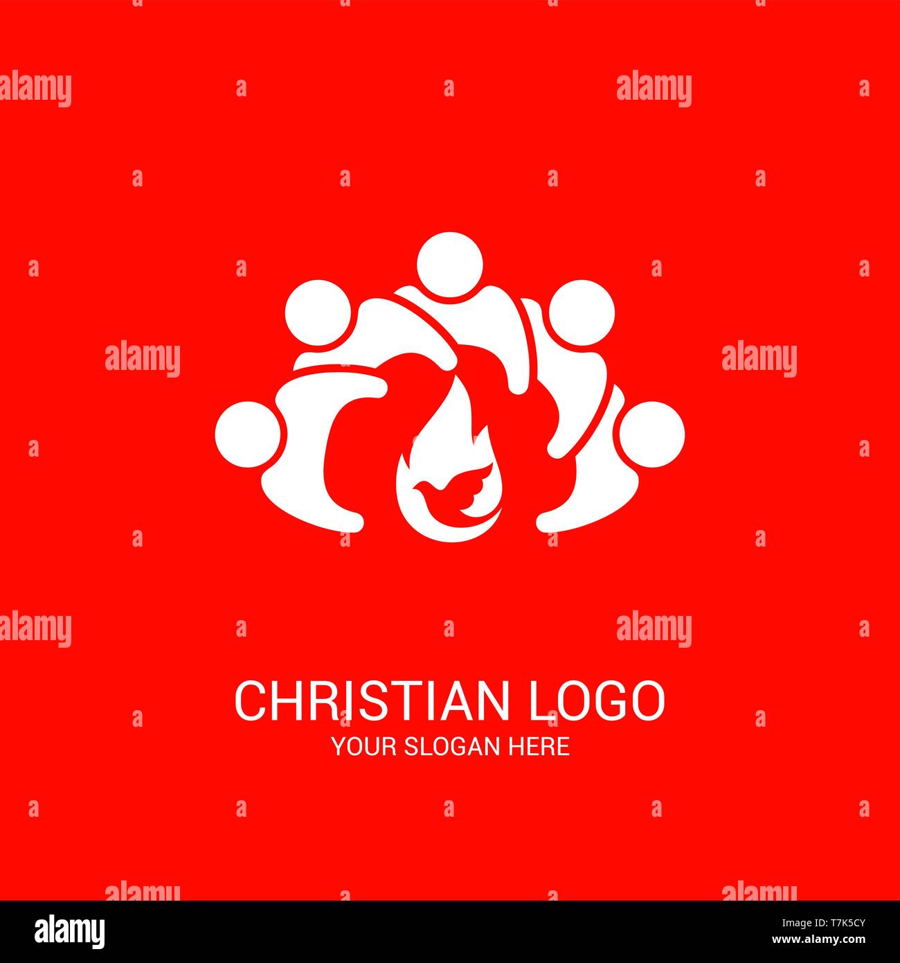 Church logo and biblical symbols. The unity of believers in Jesus ...