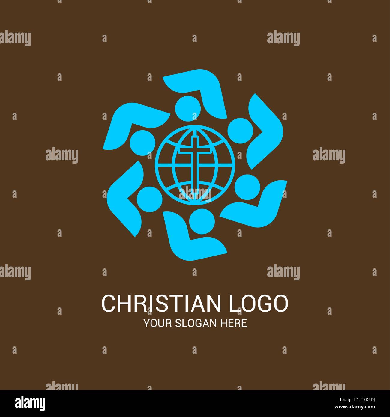 Church logo and biblical symbols. The unity of believers in Jesus ...