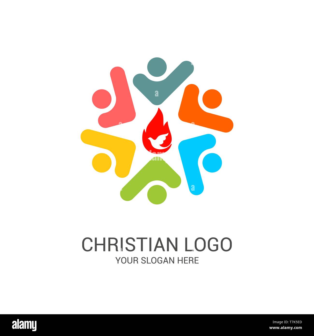Church logo and biblical symbols. The unity of believers in Jesus ...