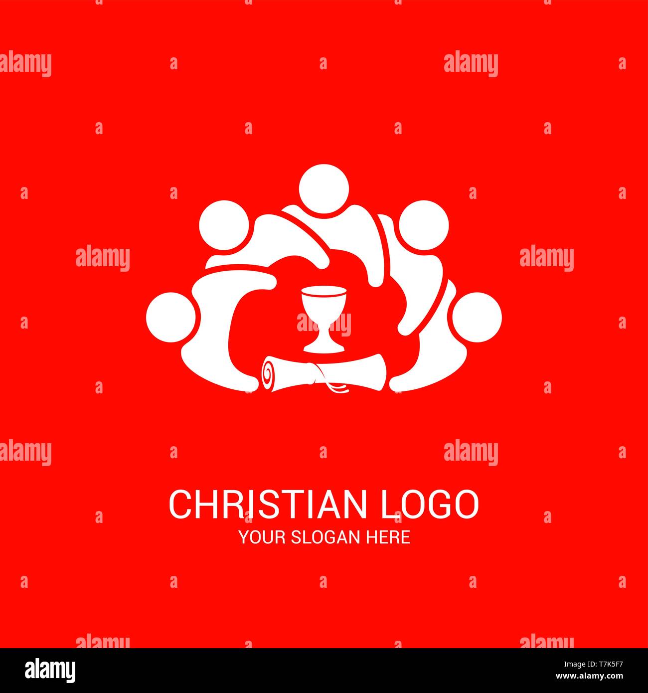 Church logo and biblical symbols. The unity of believers in Jesus ...
