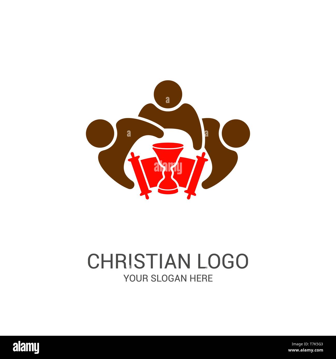 Church logo and biblical symbols. The unity of believers in Jesus ...