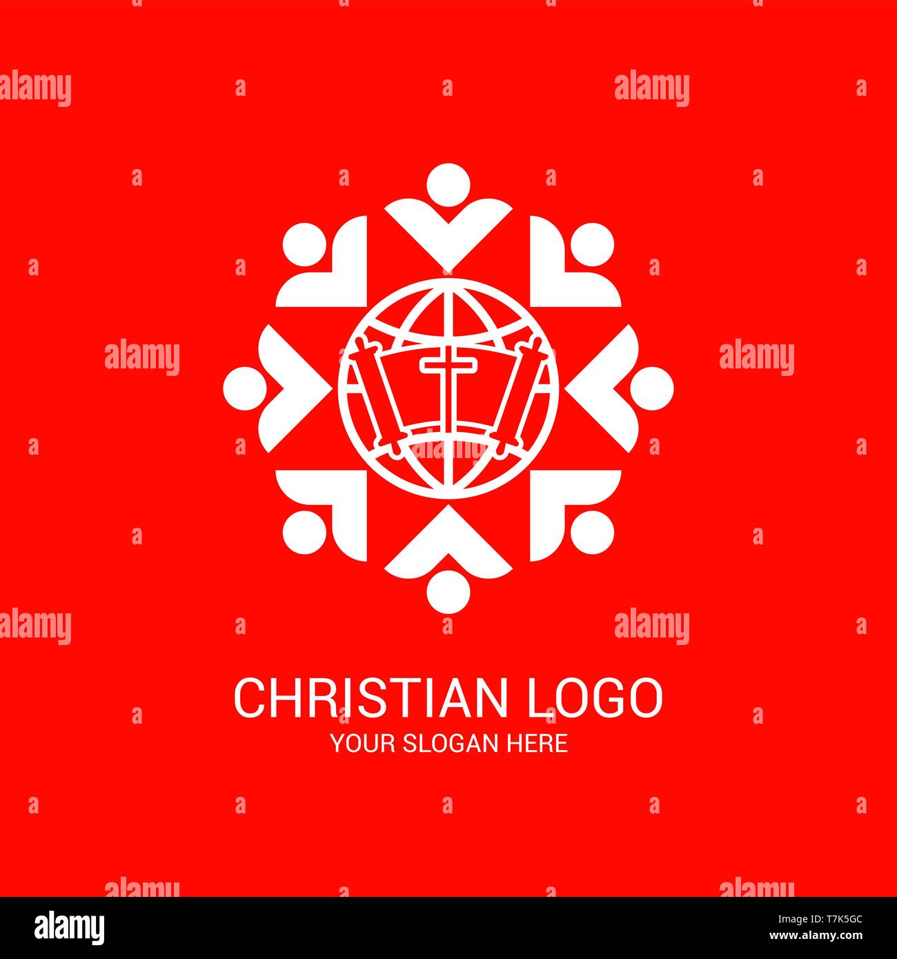 Church logo and biblical symbols. The unity of believers in Jesus ...