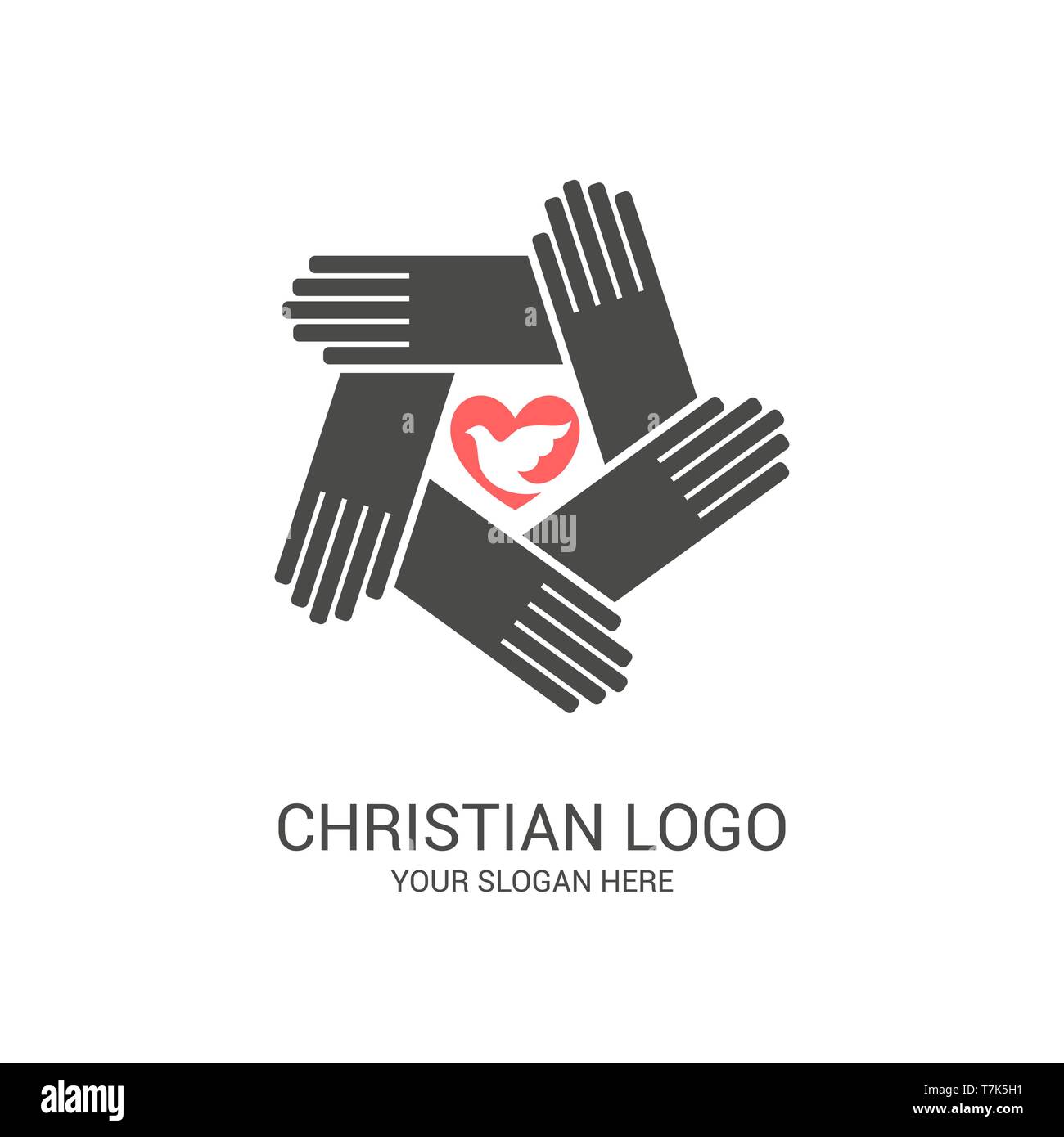 Church logo and biblical symbols. The unity of believers in Jesus ...
