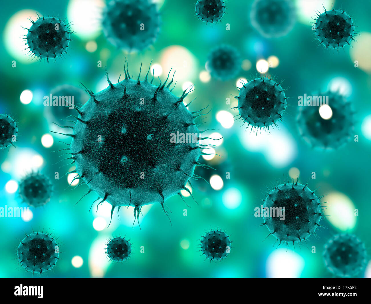 3D render of a medical background with abstract virus cells Stock Photo ...