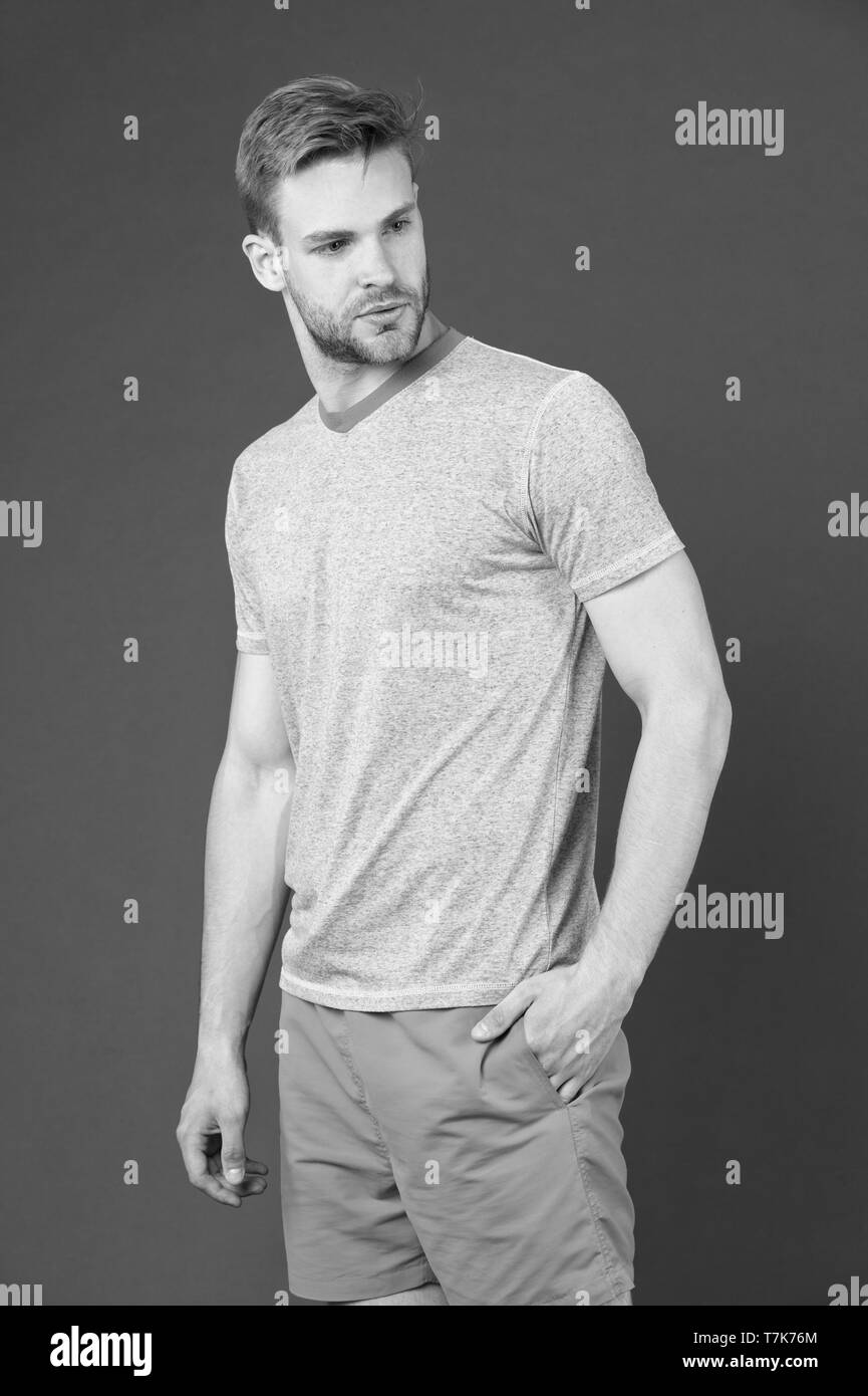 Man with muscular arms confident and strong. Does having muscular body ...