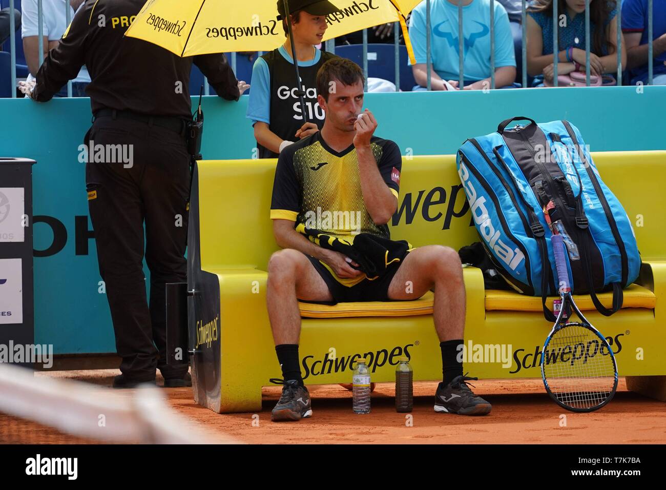 Albert Ramos (ESP) vs Jeremy Chardy (FRA) during day four of the Mutua ...