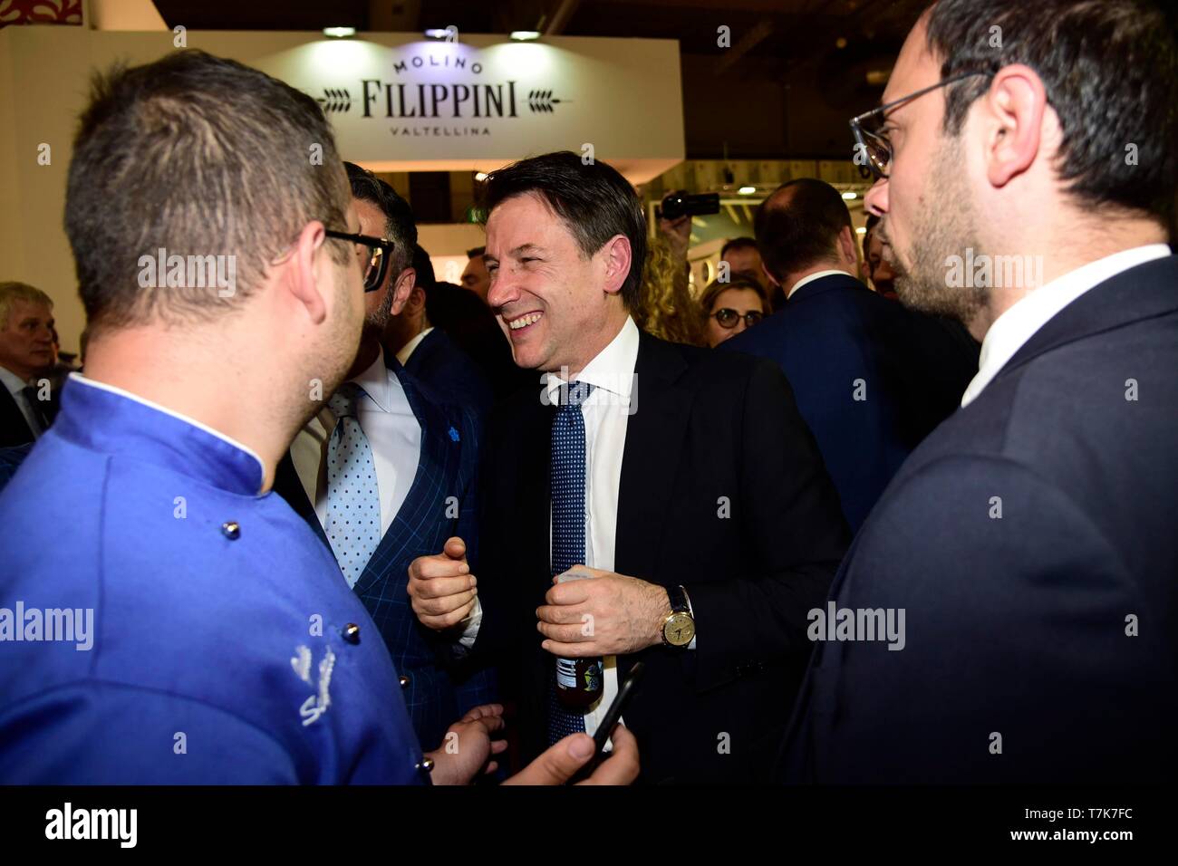 Milan, Italy. 07th May, 2019. Giuseppe Conte visiting TUTTOFOOD food ...