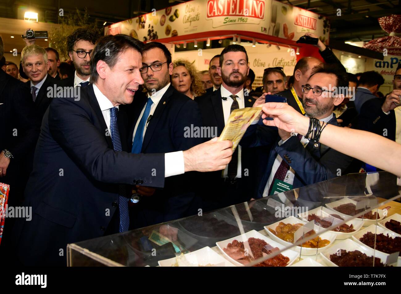 Milan, Italy. 07th May, 2019. Giuseppe Conte visiting TUTTOFOOD food ...
