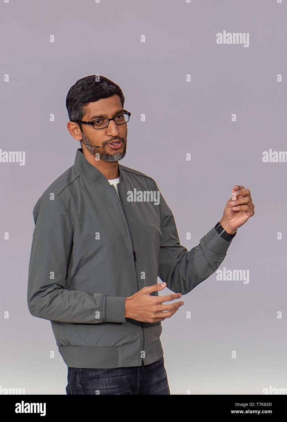 Mountain View, USA. 07th May, 2019. Google CEO Sundar Pichai speaks at ...
