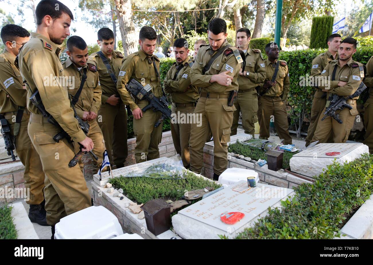 Jerusalem, Memorial Day which commemorates Israel's fallen soldiers and ...